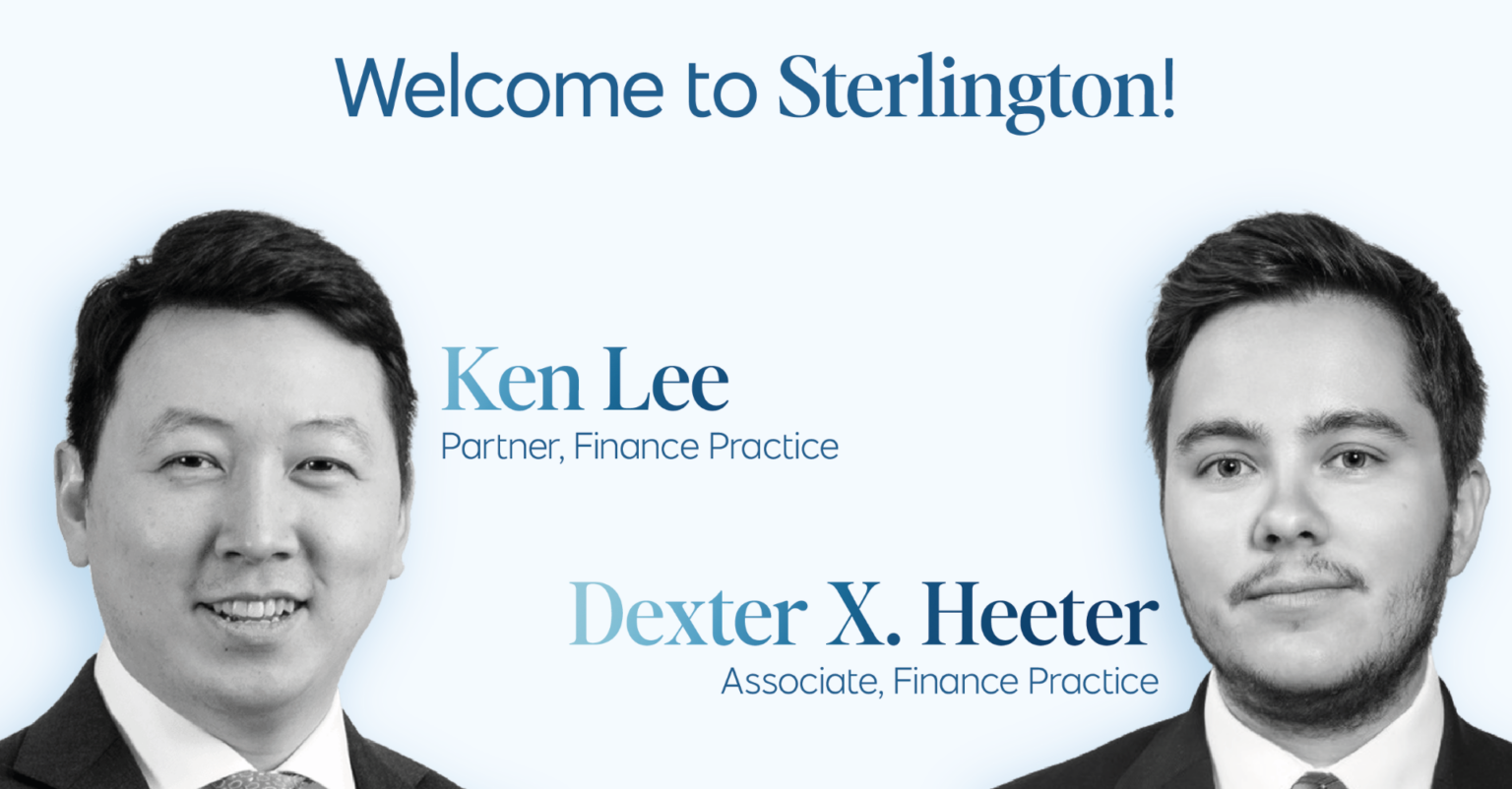 Sterlington Bolsters Finance Practice with the Group Addition of Ken ...
